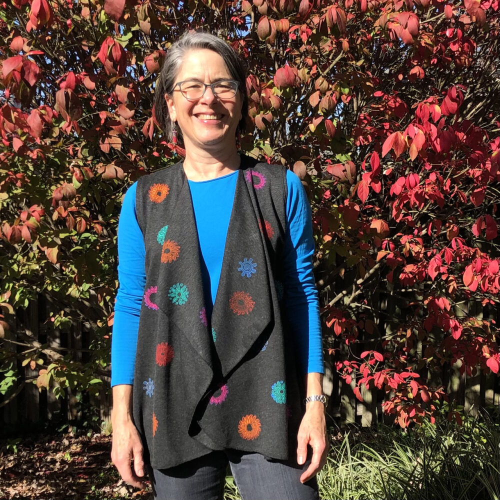 Painted Waterfall Knit Vest - Fit For Art Patterns