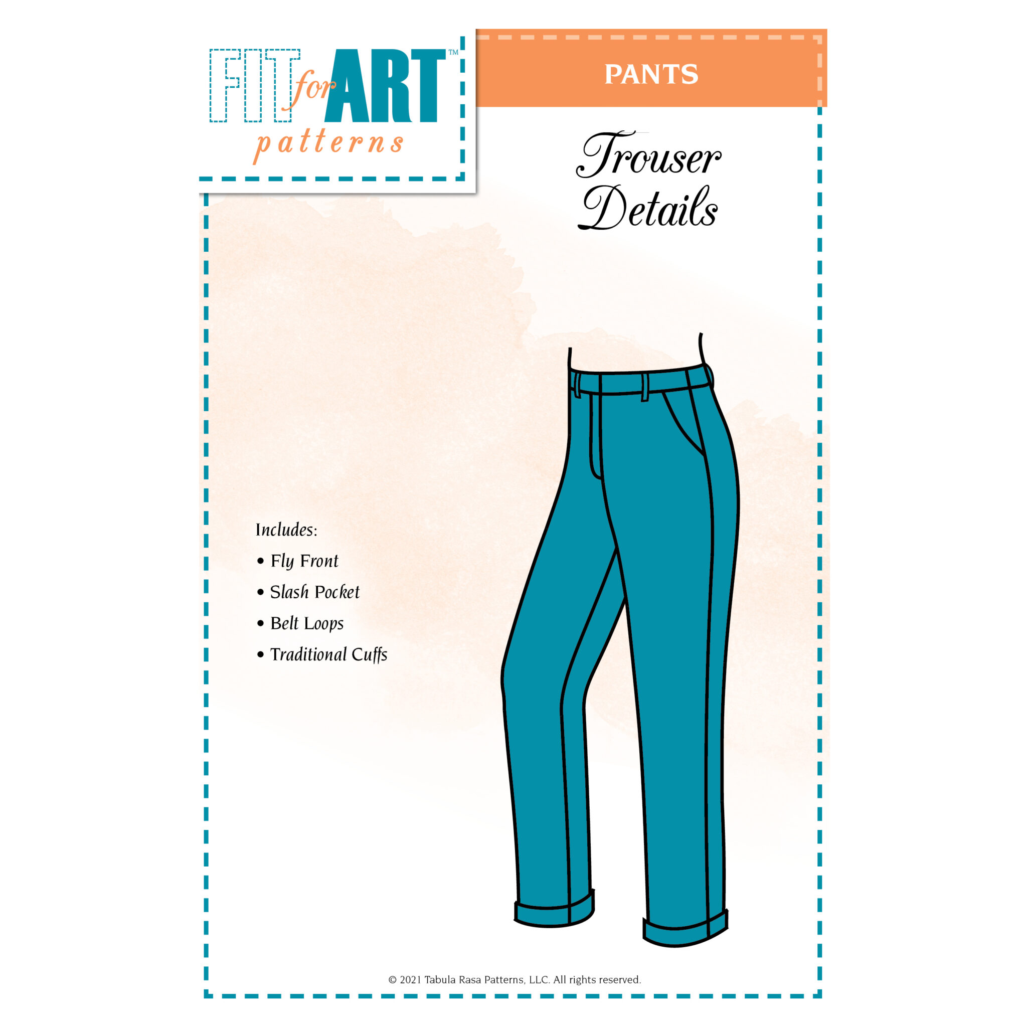 Trouser Details for Eureka! Pants - Fit For Art Patterns