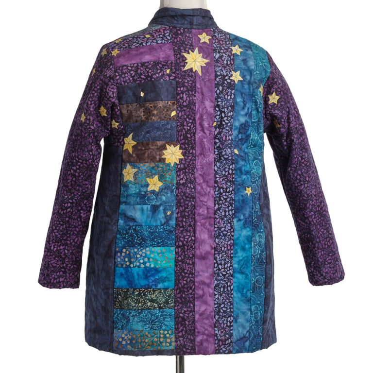 Night Sky Jelly Roll Coat with Appliques - Fit For Art Patterns